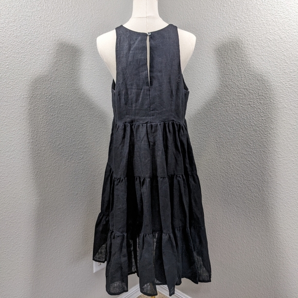 Civico 51 | Dresses | Civico 5 Sleeveless Linen Tiered Dress Nwt Black ...